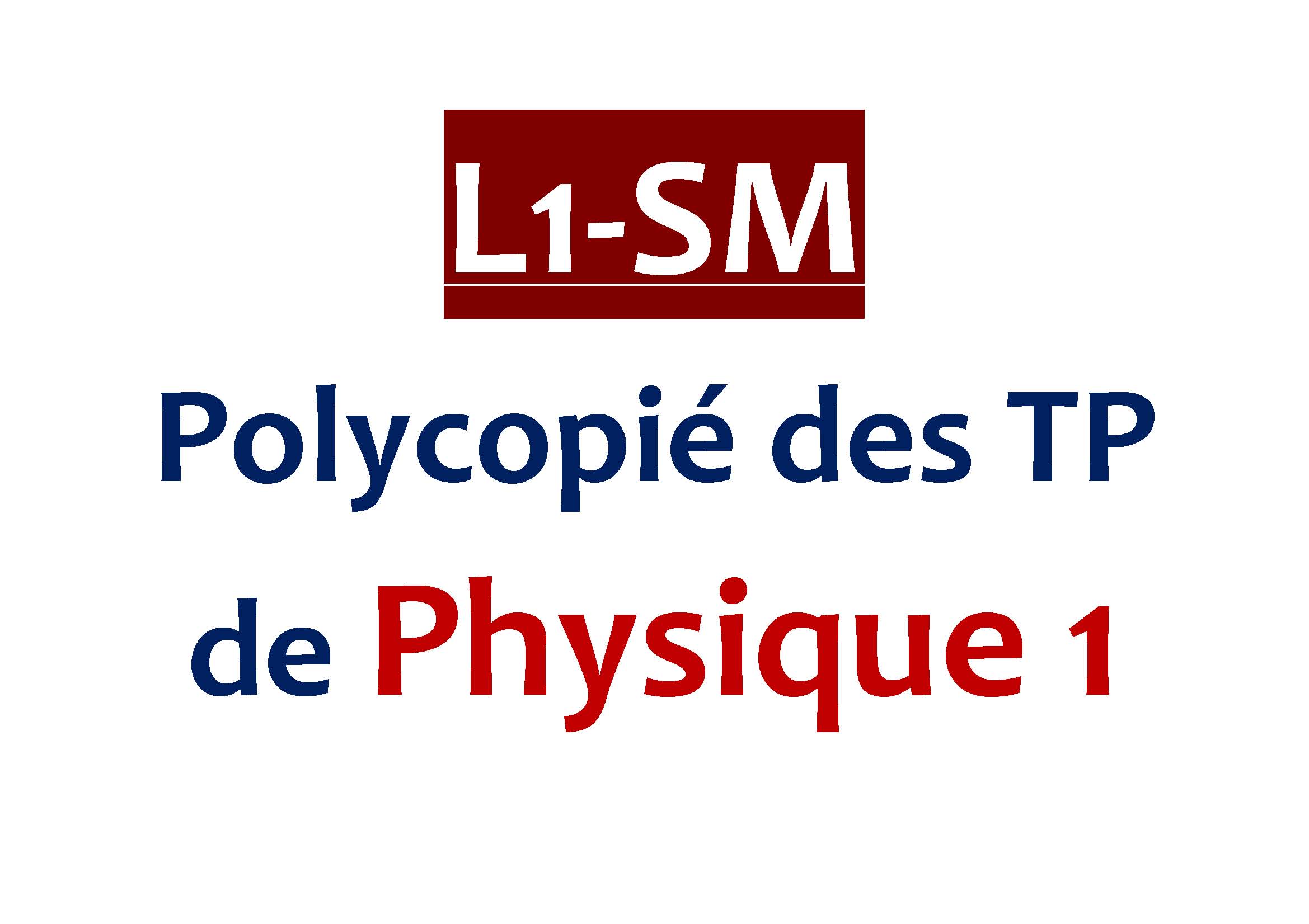 Début et Polycopié des TP de Physique 2 (Electricité) - Faculté des Sciences